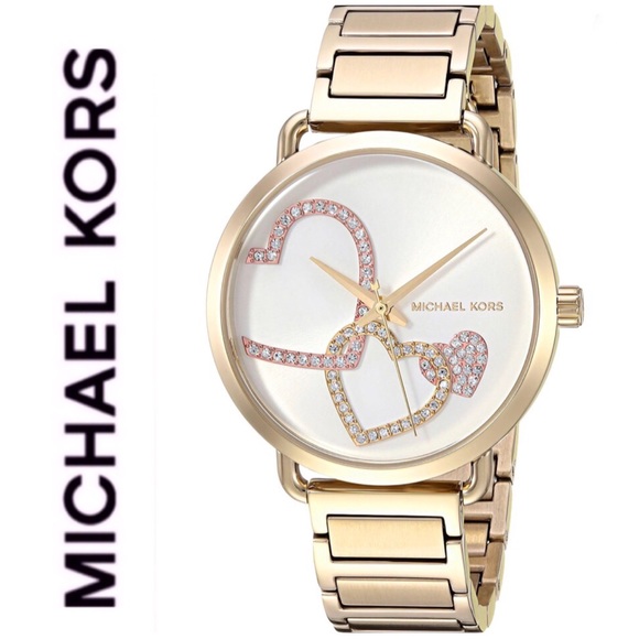 Michael Kors | Accessories | New Authentic Mk Goldtone Portia Pave ...
